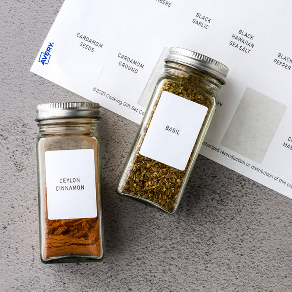 Spice jars and labels store